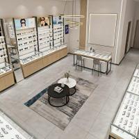 China Modern Eyewear Display Cabinet Optical Store Glasses Display Shelf With LED Light for sale