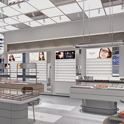 China Modern Glass Eyewear Display Stand Optical Store Sunglasses Display Cabinet for sale