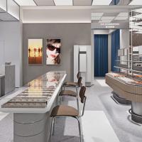 China Modern Glass Eyewear Display Stand Optical Store Sunglasses Display Cabinet for sale