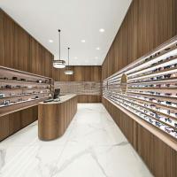 China Wooden Eyeglass Display Cabinet Optical Shop Showcase Furniture for sale