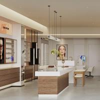China Custom Optical Shop Display Cabinet, Full Set Eyewear Store Furniture for sale