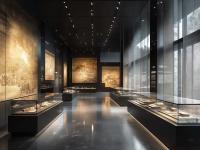 China Custom Glass Case Museum Security Lock Display Cases For Artifacts for sale
