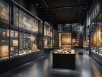 China Custom Glass Case Museum Security Lock Display Cases For Artifacts for sale