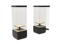 China Vintage Museum Display Cabinet with Lock Glass Showcase for Antique Collections for sale