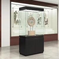 China Vintage Museum Display Cabinet with Lock Glass Showcase for Antique Collections for sale