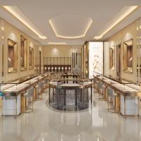 China Modern Luxury Jewelry Display Counter Stainless Steel with Locks for Retail for sale