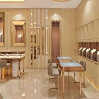 China Modern Luxury Jewelry Display Counter Stainless Steel with Locks for Retail for sale