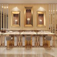 China Modern Luxury Jewelry Display Counter Stainless Steel with Locks for Retail for sale