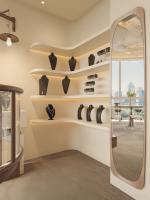 China BaiXing Modern Eco-Friendly Heavy Duty Jewelry Showroom Display Furniture LED Lighting Glass Counters Customized Design Factory for sale