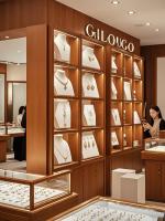 China Jewelry Showroom Display Furniture Glass Showcase with LED Lighting Eco-Friendly Heavy Duty Modern Commercial Design for sale