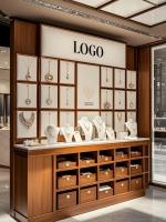 China Jewelry Showroom Display Furniture Glass Showcase with LED Lighting Eco-Friendly Heavy Duty Modern Commercial Design for sale