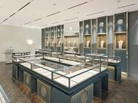 China Retail Jewelry Display Cabinets Eco-Friendly Heavy Duty Glass Counter with LED Lighting for Jewelry Store Interior Projects for sale