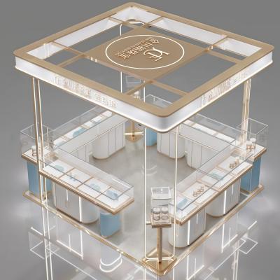 China Luxury Jewelry Showroom Display Furniture Glass Counter Custom Design Eco-Friendly LED Lighting for sale