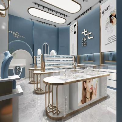 China Custom BaiXing Factory Direct Jewelry Shop Window Display Showcase with LED Lighting Aluminum Glass Eco-Friendly & Durable for sale