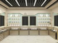 China Stainless Steel Jewelry Kiosk Showroom Display Cabinet Eco Friendly Jewelry Counter Pads for sale