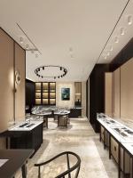 China Jewelry Display Furniture Glass Showcase with LED Lighting and Eco-Friendly Design for High-End Retail Stores for sale
