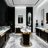China Luxury Jewelry Display Cabinet LED Lighting Eco-Friendly Heavy Duty Customized Direct Factory Price Professional Store Furniture for sale