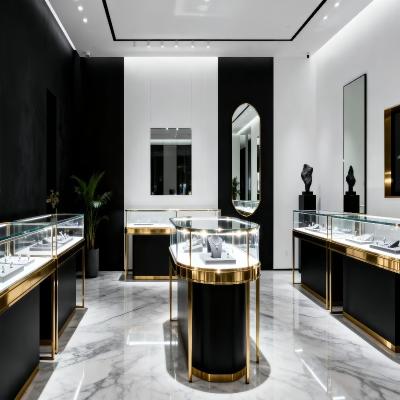 China Luxury Jewelry Display Cabinet LED Lighting Eco-Friendly Heavy Duty Customized Direct Factory Price Professional Store Furniture for sale