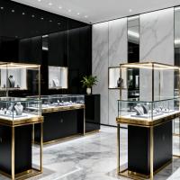 China Luxury Jewelry Display Cabinet LED Lighting Eco-Friendly Heavy Duty Customized Direct Factory Price Professional Store Furniture for sale