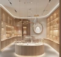 China Top Round Glass Jewelry Display Showcase with LED Lighting Customized for Luxury Retail for sale