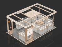 China 3D Drawing Custom Made Jewelry Showcase Plywood MDF Furniture Glass Showcase for sale