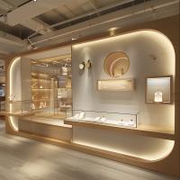 China Top Round Glass Jewelry Display Showcase with LED Lighting Customized for Luxury Retail for sale