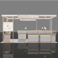 China 3D Drawing Custom Made Jewelry Showcase Plywood MDF Furniture Glass Showcase for sale