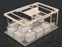 China 3D Drawing Custom Made Jewelry Showcase Plywood MDF Furniture Glass Showcase for sale