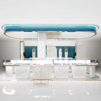China Layout Shopping Mall  Jewelry Kiosk Recyclable Lighting   Large Jewelry Display Stands for sale