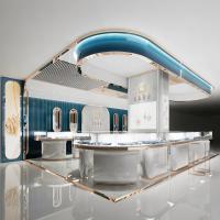 China Layout Shopping Mall  Jewelry Kiosk Recyclable Lighting   Large Jewelry Display Stands for sale
