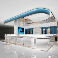 China Layout Shopping Mall  Jewelry Kiosk Recyclable Lighting   Large Jewelry Display Stands for sale