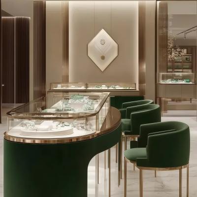 China Jewelry Display Showcase Glass Cabinet with LED Lighting Eco-Friendly & Heavy Duty Construction for Commercial Jewelry Stores for sale