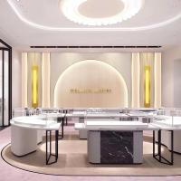 China Professional Jewelry Display Glass Showcase with LED Lighting Eco-Friendly Retail Store Furniture-BaiXing Brand for sale