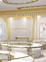 China Professional Jewelry Display Glass Showcase with LED Lighting Eco-Friendly Retail Store Furniture-BaiXing Brand for sale