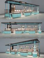 China LED Lighting Jewelry Kiosk Commercial Retail Stores Direct Floor Jewelry Display for sale