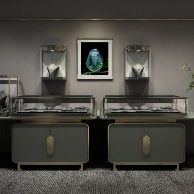 China Customized Style Jewelry Showroom Decoration Retail Jewelry Display Counter And Showcase for sale