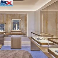 China Luxury Custom Jewelry Glass LED Lighting Display Showcase Cabinet for Jewelry Shop Retail Store Interior Decoration for sale