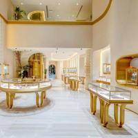 China Modern Commercial LED-Lit Eco-Friendly Durable Jewelry Glass Display Showcase for Retail Stores for sale