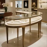 China High Quality LED-Lit Jewelry Store Display Fit-out with Tempered Glass & Stainless Steel for Brand Retail Chains for sale