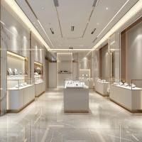 China Modern Custom Luxury Jewelry Display Showcase with LED Lighting for Retail Store Interior Design-Eco-Friendly for sale