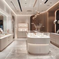 China Modern Custom Luxury Jewelry Display Showcase with LED Lighting for Retail Store Interior Design-Eco-Friendly for sale
