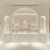 China Modern Custom Luxury Jewelry Display Showcase with LED Lighting for Retail Store Interior Design-Eco-Friendly for sale