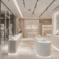 China Luxury Jewelry Shop Interior Design with Professional LED Lighting Display Cabinet and Custom Jewelry Store Furniture for sale