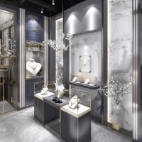 China Professional LED-Lit Jewelry Display Counter and Custom Eco-Friendly Durable Jewelry Shop Furniture for Retail Store Decoration for sale