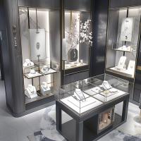 China Professional LED-Lit Jewelry Display Counter and Custom Eco-Friendly Durable Jewelry Shop Furniture for Retail Store Decoration for sale