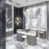 China Professional LED-Lit Jewelry Display Counter and Custom Eco-Friendly Durable Jewelry Shop Furniture for Retail Store Decoration for sale
