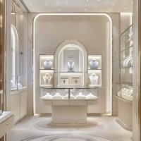 China Modern Handbag and Luggage Store Display Fixtures with Custom Retail Wall Shelving and Travel Bag Showcases for sale