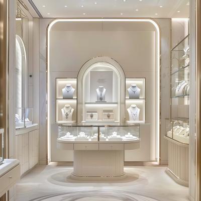 China Modern Handbag and Luggage Store Display Fixtures with Custom Retail Wall Shelving and Travel Bag Showcases for sale