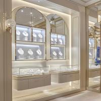China Modern Handbag and Luggage Store Display Fixtures with Custom Retail Wall Shelving and Travel Bag Showcases for sale