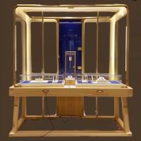 China Modern Glass Jewelry Kiosk Display Cabinet Display Forms customized Heavy Duty for sale